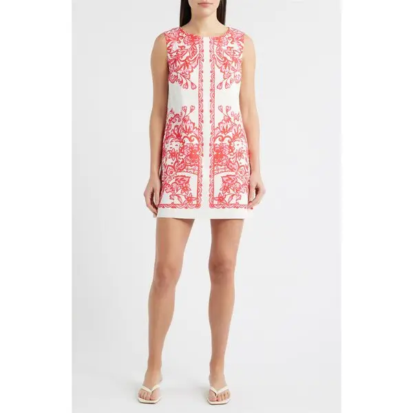 Lilly Pulitzer® Sadie Sleeveless Shift Romper - Coconut Spicy Socialite