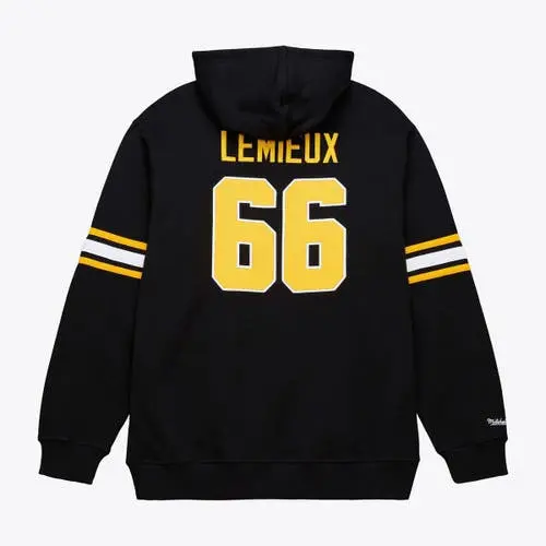 Mitchell & Ness Mario Lemieux Pittsburgh Penguins 1992 Championship Hoodie - Black