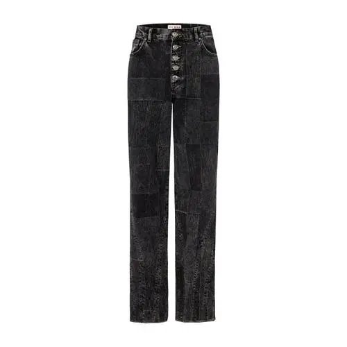 PCFG Colorblocked Denim Pants - Black