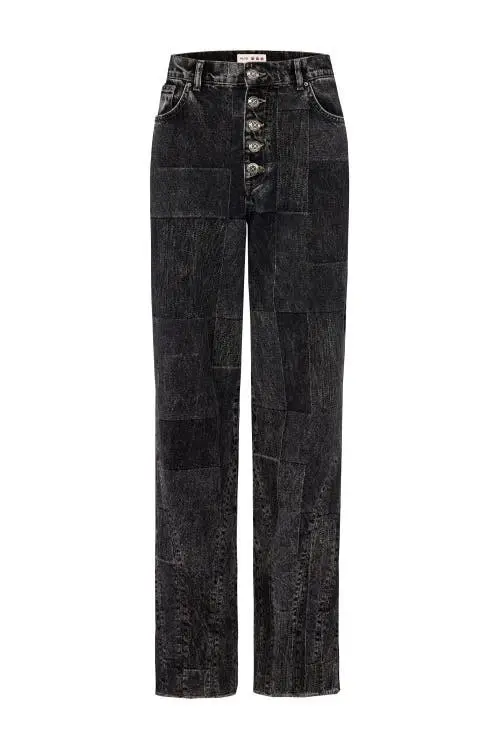 PCFG Your *itch Colorblocked Denim Pant - Black