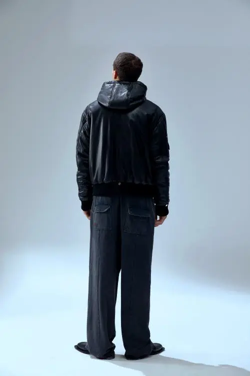 PCFG Leather Bomber Jacket