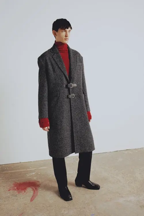 PCFG Wool & Cashmere Blend Long Overcoat