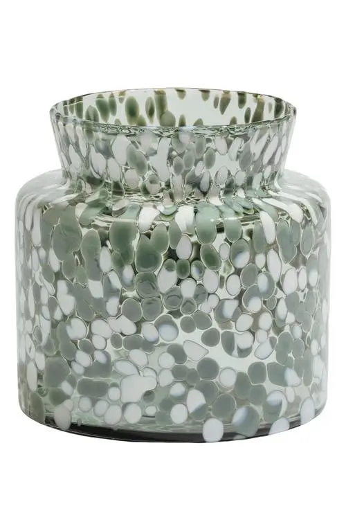 KOSTA BODA Meadow Summer Wide Vase - Clear/green
