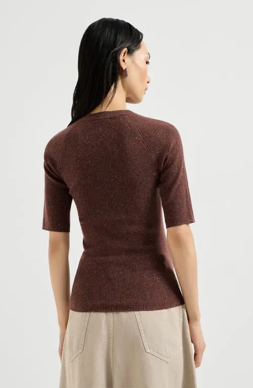 Brunello Cucinelli Sparkling Cashmere Crew-neck Sweater