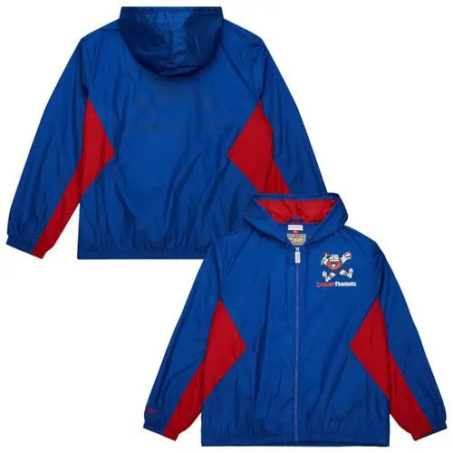 Mitchell & Ness Denver Nuggets Playmaker Full-zip Hooded Windbreaker Jacket