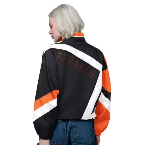STARTER Cincinnati Bengals Vintage Full-zip Windbreaker By - Black