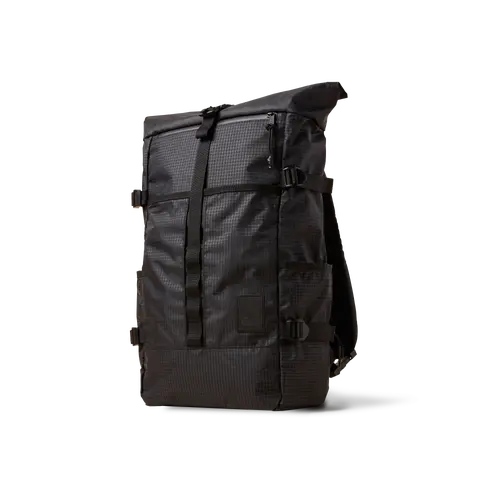 THE BROWN BUFFALO Rolltop Backpack - Black-grid