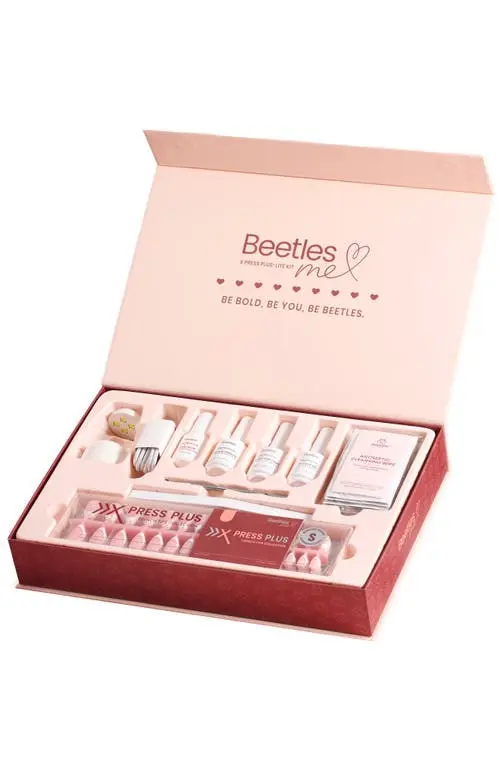 BEETLES French Tip Press On Nail Studio Kit Short Almond