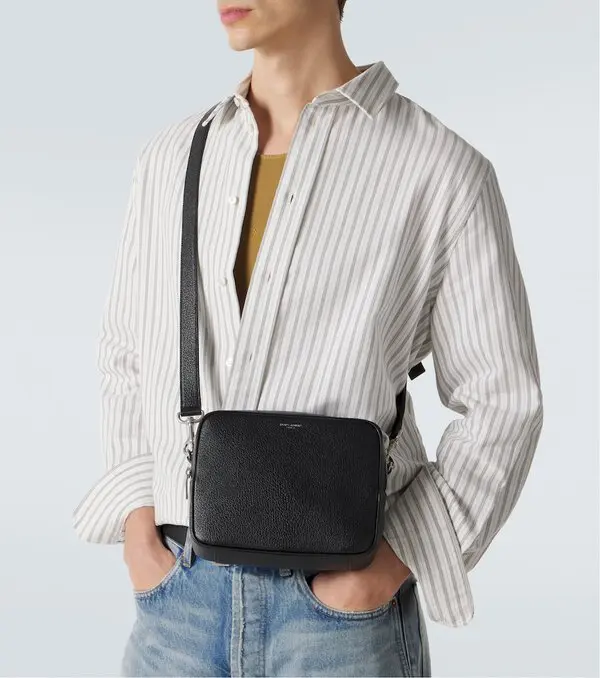 Saint Laurent Small Leather Shoulder Bag - Black