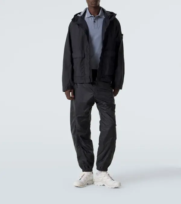 Stone Island Compass Cotton-blend Piqué Polo Shirt - Grey