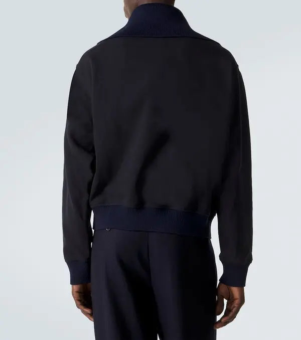 JIL SANDER Cotton Half-zip Sweatshirt - Blue