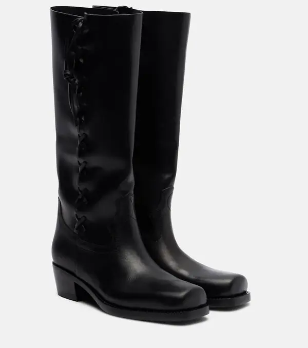 Paris Texas Roxanne 45 Leather Knee-high Boots - Black