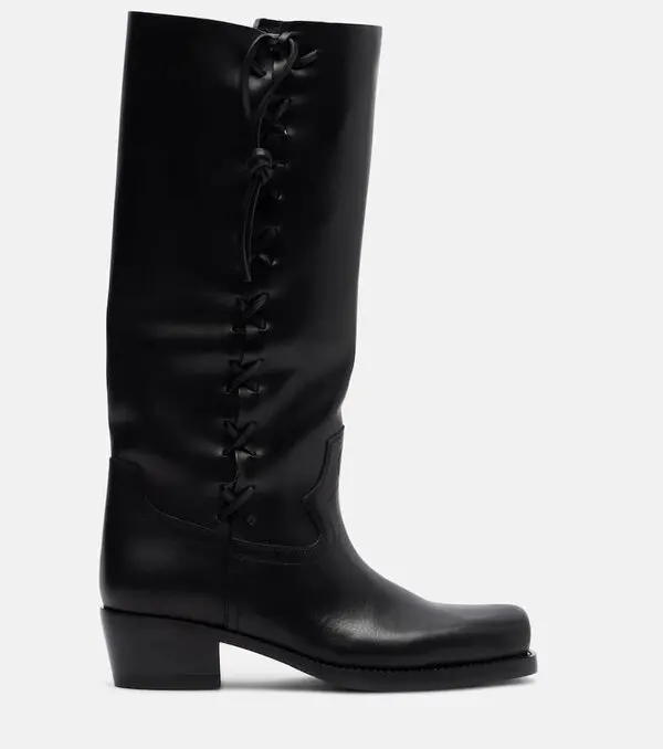 Paris Texas Roxanne 45 Leather Knee-high Boots - Black