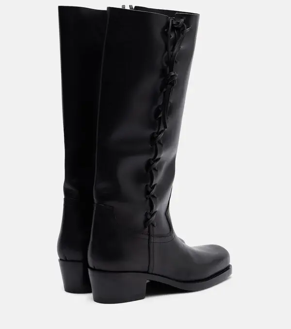 Paris Texas Roxanne 45 Knee-high Leather Boots - Black