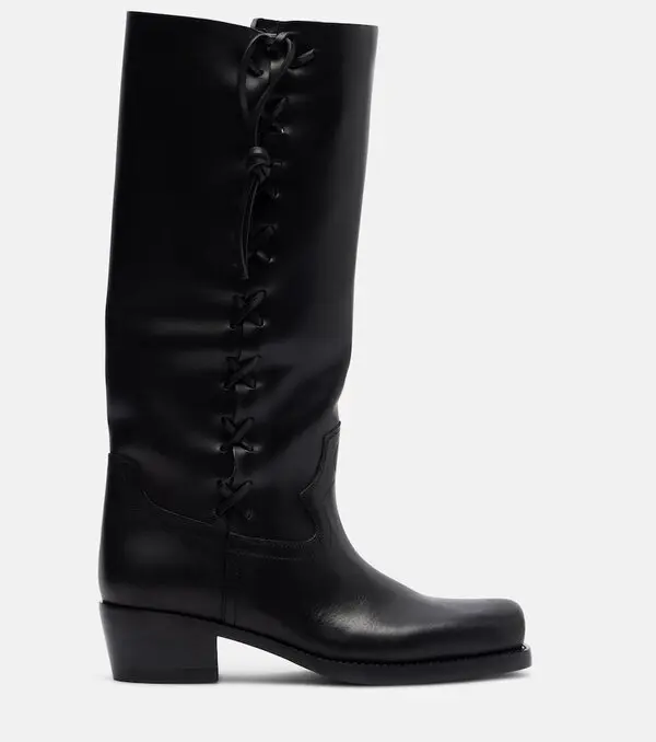 Paris Texas Roxanne 45 Knee-high Leather Boots - Black