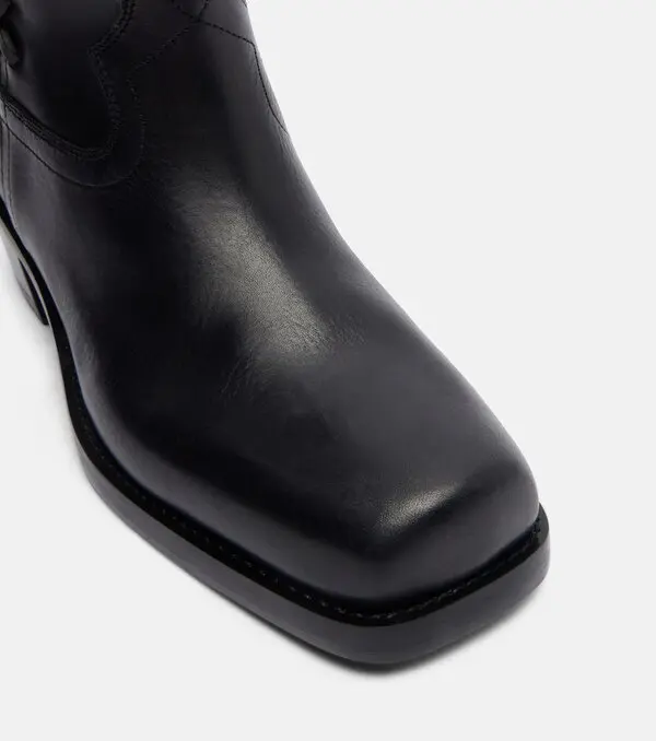 Paris Texas Roxanne 45 Knee-high Leather Boots - Black