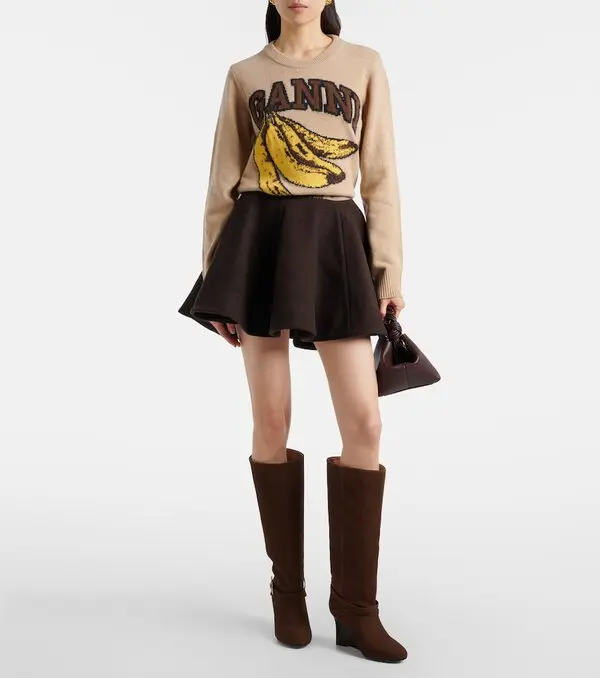 GANNI Wedge Knee-high Boots