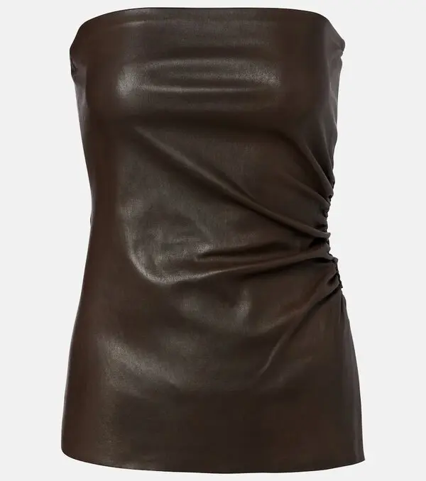 Stouls Laya Leather Bustier - Brown