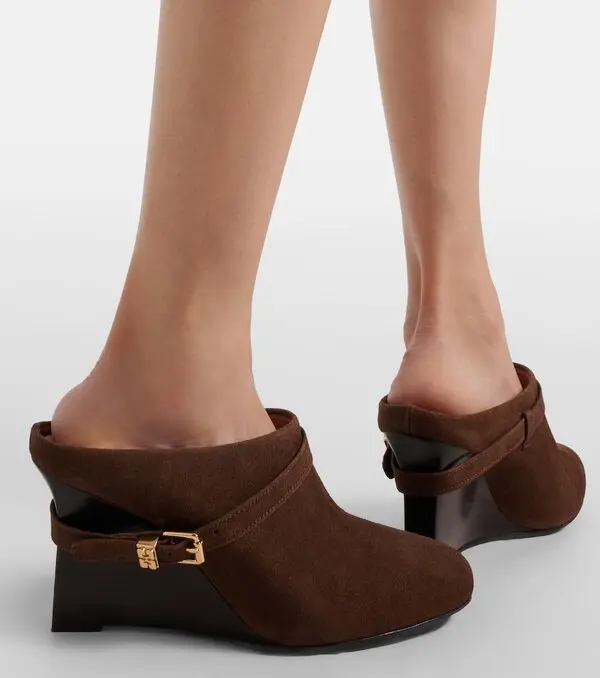 GANNI Wedge Ankle Boots - Brown