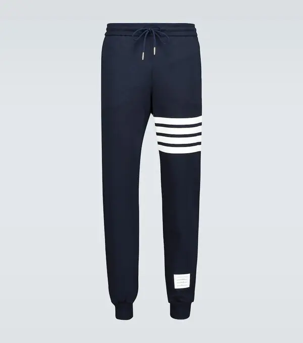 Thom Browne 4-bar Cotton Sweatpants - Blue