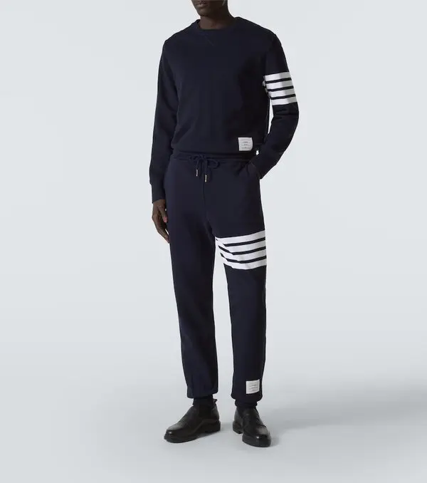 Thom Browne 4-bar Cotton Sweatpants - Blue