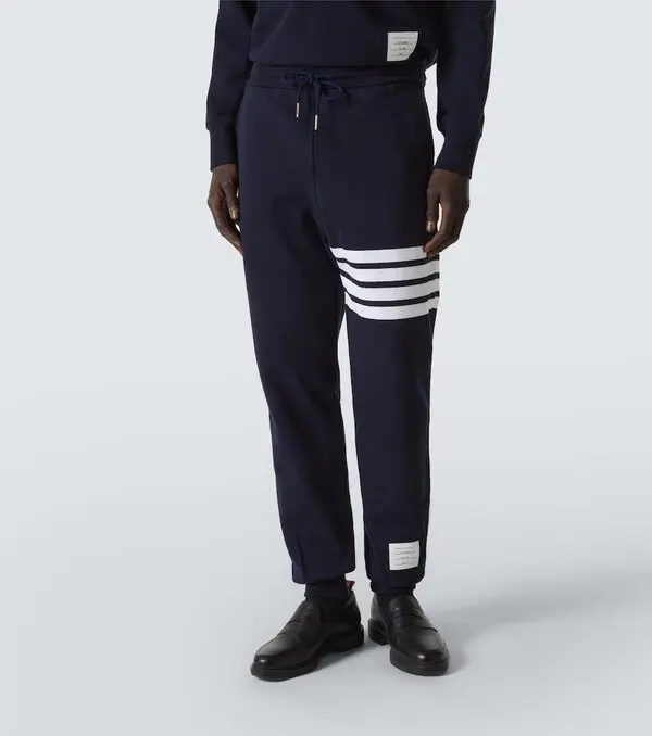 Thom Browne 4-bar Cotton Sweatpants - Blue