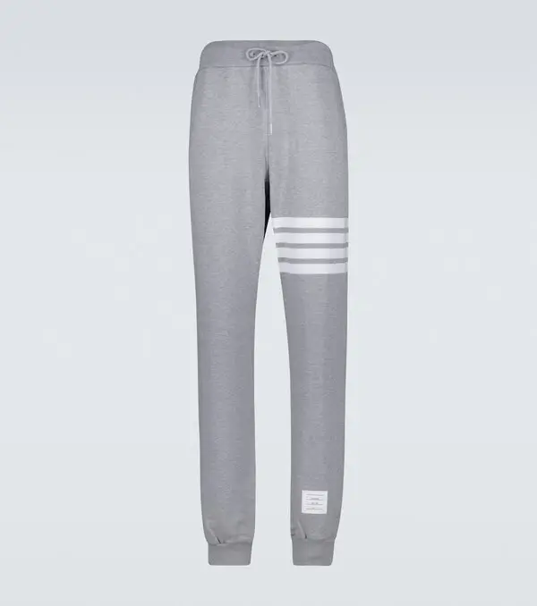 Thom Browne 4-bar Cotton Sweatpants - Grey