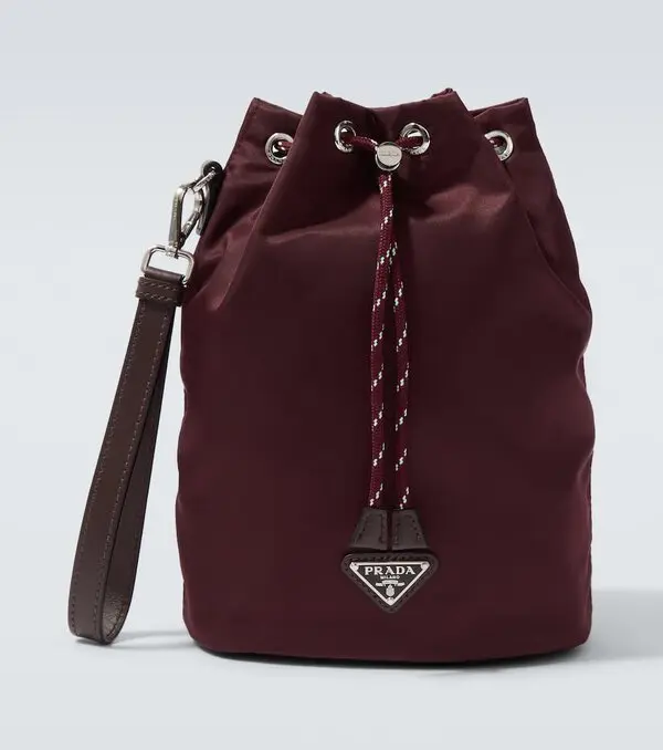 Prada Speedrock Re-nylon Pouch - Burgundy