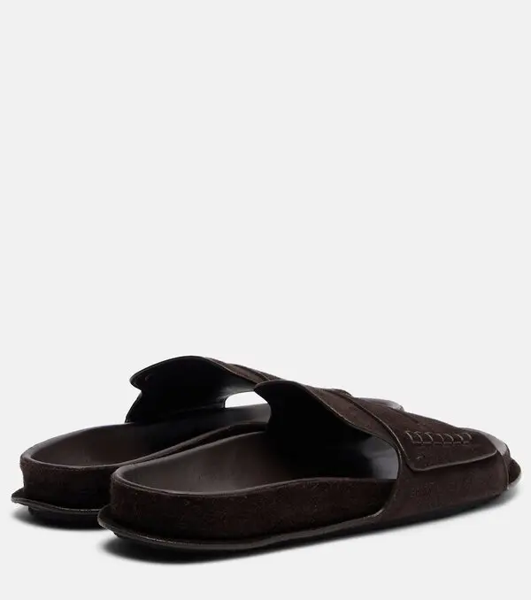 Jacquemus Suede Slides - Brown