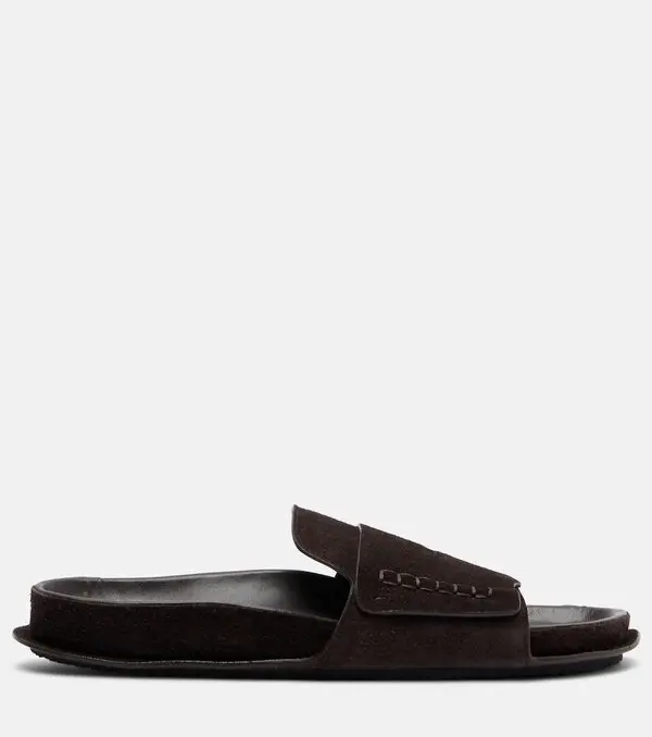 Jacquemus Suede Slides - Brown