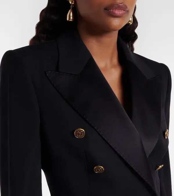Dolce & Gabbana Cropped Wool And Silk-blend Jacket