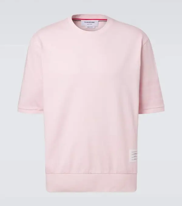 Thom Browne 4-bar Cotton Jersey T-shirt - Pink