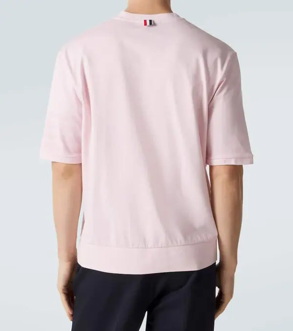 Thom Browne 4-bar Cotton Jersey T-shirt - Pink