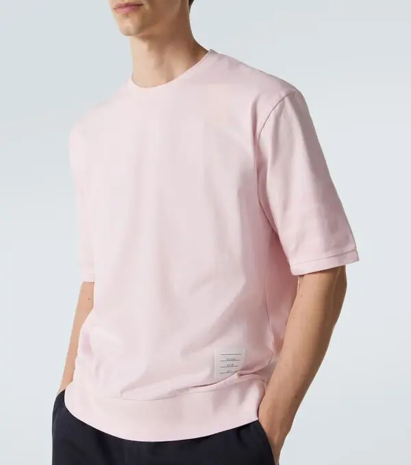 Thom Browne 4-bar Cotton Jersey T-shirt - Pink