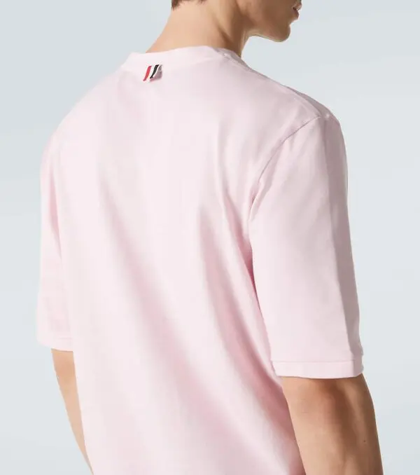 Thom Browne 4-bar Cotton Jersey T-shirt - Pink
