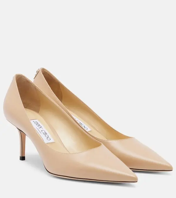 JIMMY CHOO Love 65 Leather Pumps - Beige