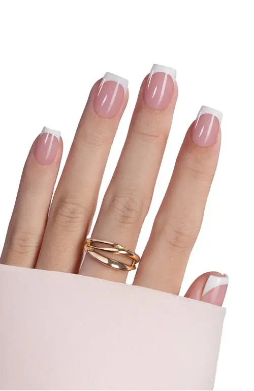 BEETLES French Tip Press On Nail Studio Kit Short Square