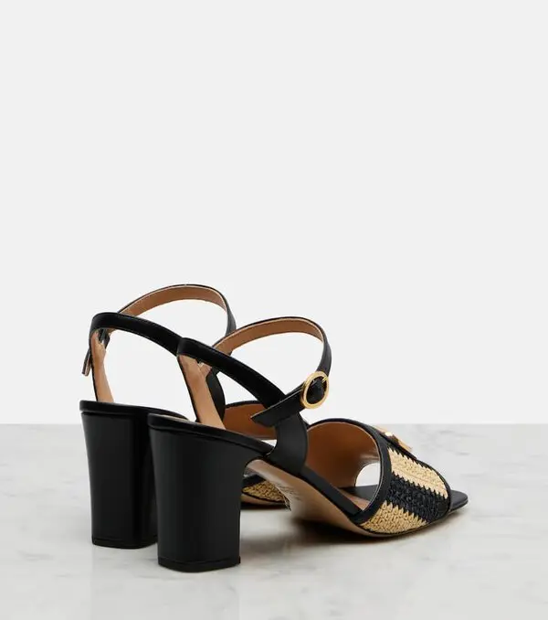 Valentino Garavani Vlogo Crochet Leather Sandals
