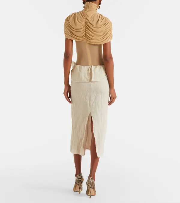 Magda Butrym Asymmetric Midi Skirt