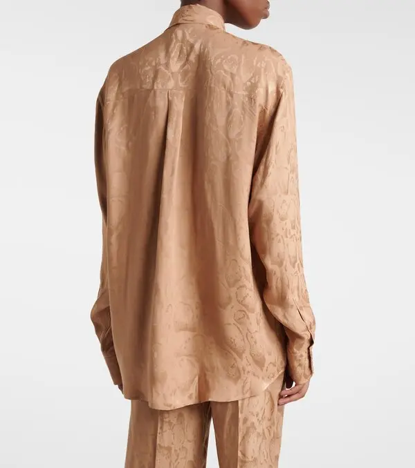 Stella McCartney Leopard-print Silk-blend Jacquard Blouse