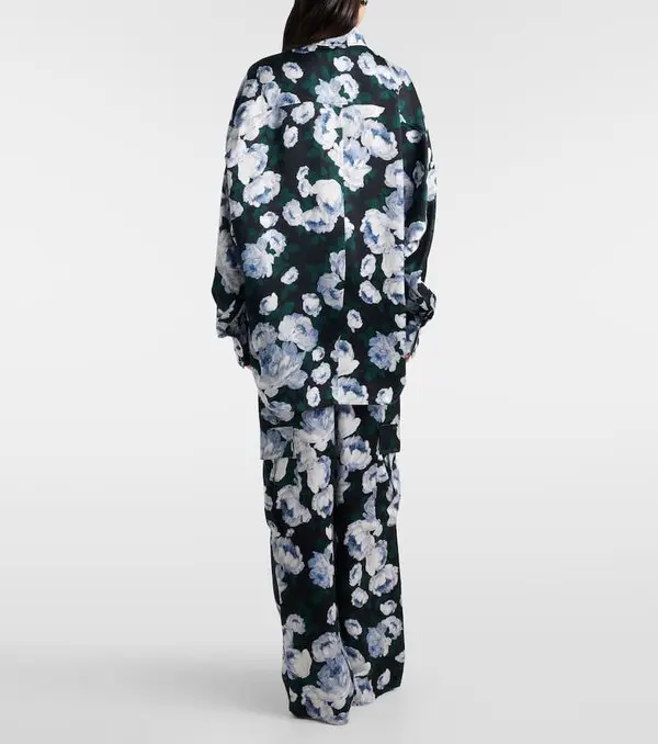 Stella McCartney Printed Satin Pajama Pants