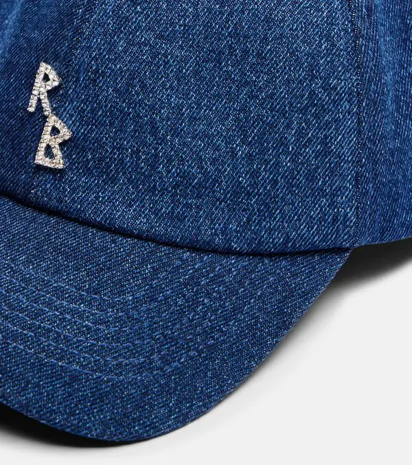 Ruslan Baginskiy Embellished Denim Baseball Cap