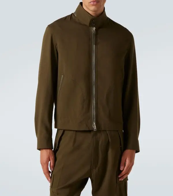 TOM FORD Wool, Cashmere, And Silk Blouson Jacket
