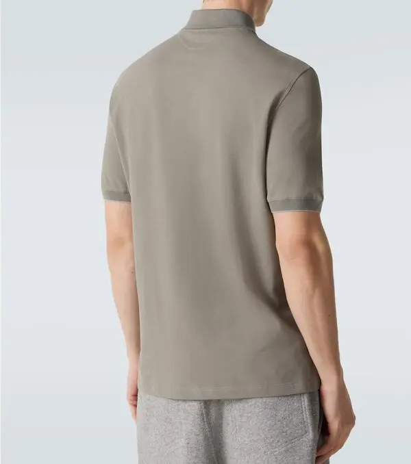 Brunello Cucinelli Cotton Piqué Polo Shirt - Grey