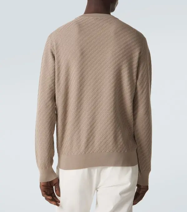 Brioni Cotton, Silk, And Cashmere Sweater