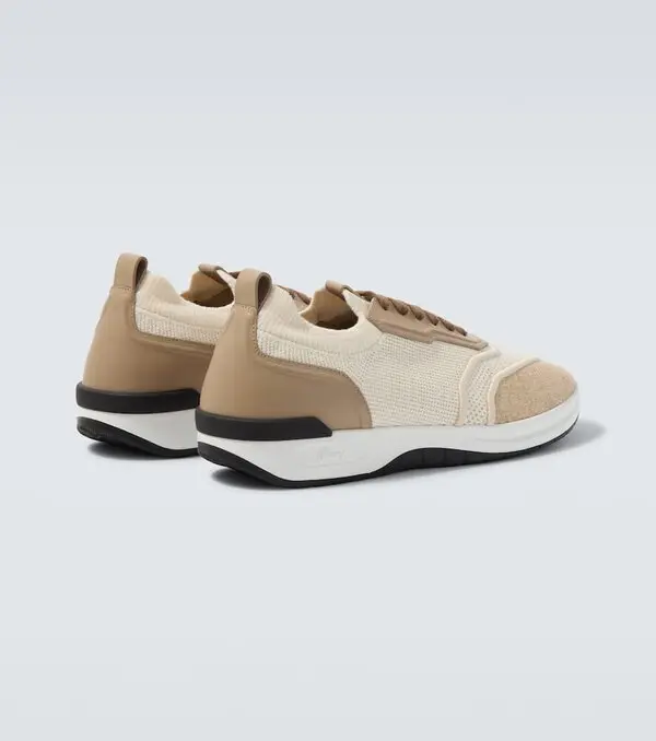 Brioni Leather-trimmed Sneakers