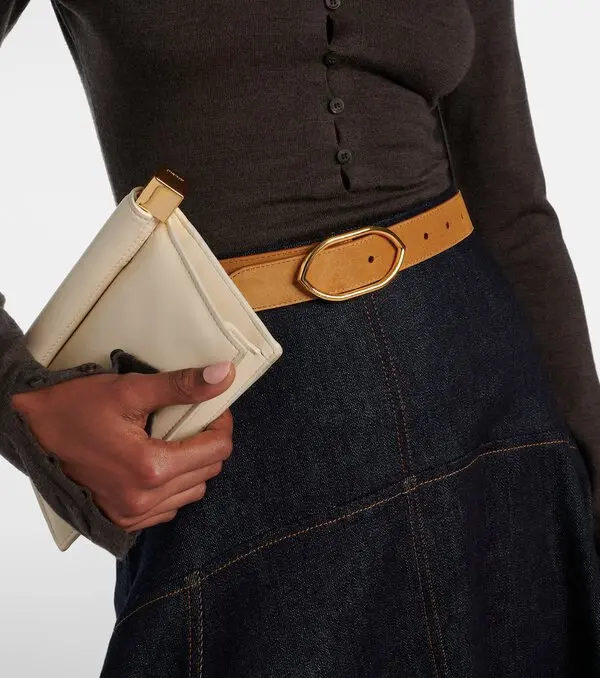 Jacquemus Calisson Suede Belt - Brown