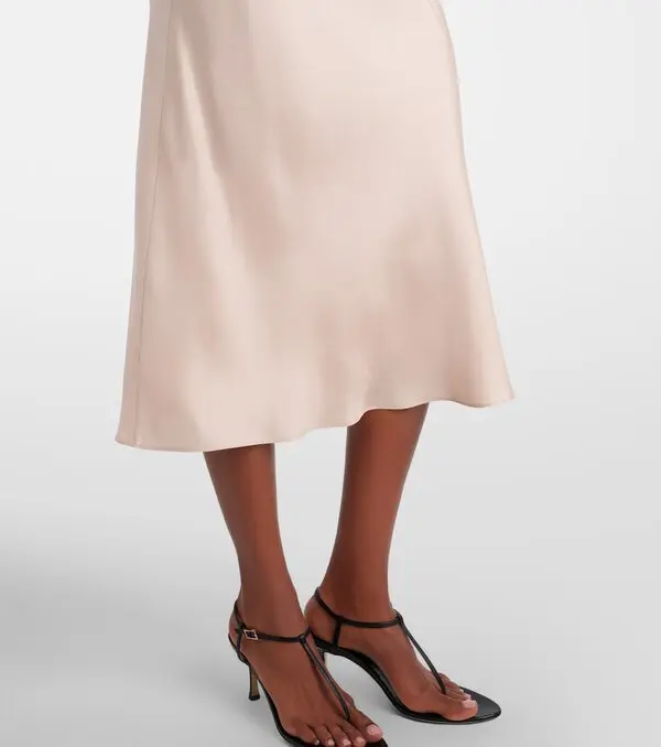 RÓHE Lace-trimmed Silk Satin Slip Dress - Pink