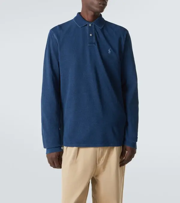 Polo Ralph Lauren Cotton Mesh Polo Shirt - Blue