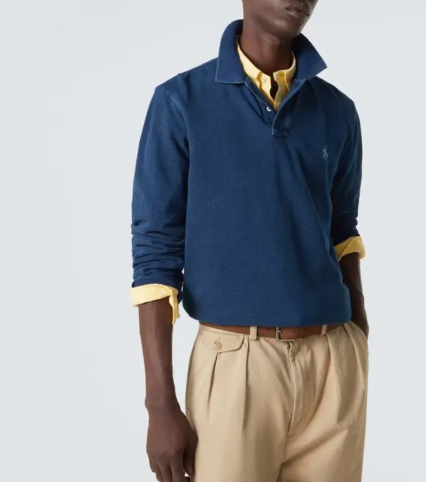 Polo Ralph Lauren Cotton Mesh Polo Shirt - Blue